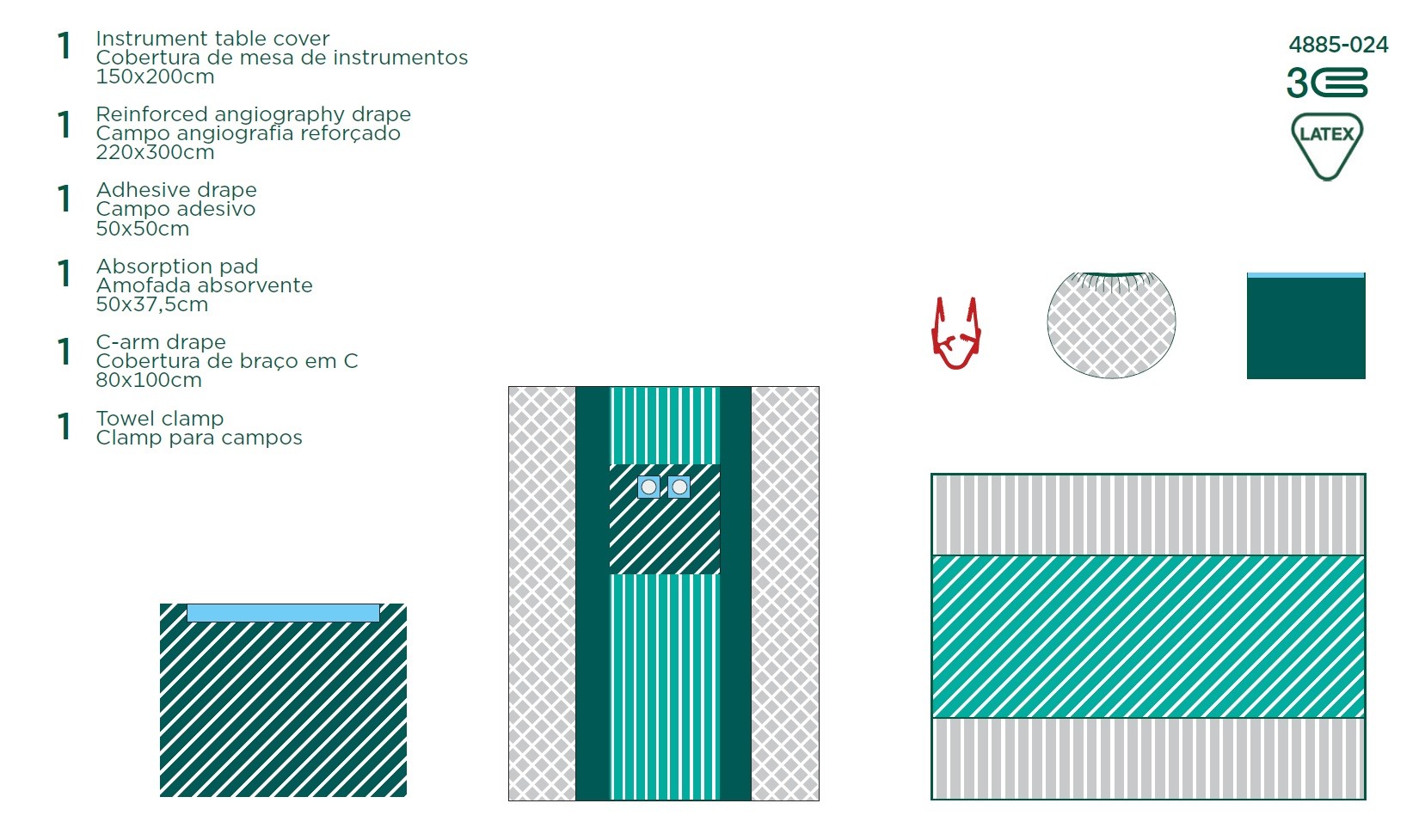 Set de angiografia - OR Draping material